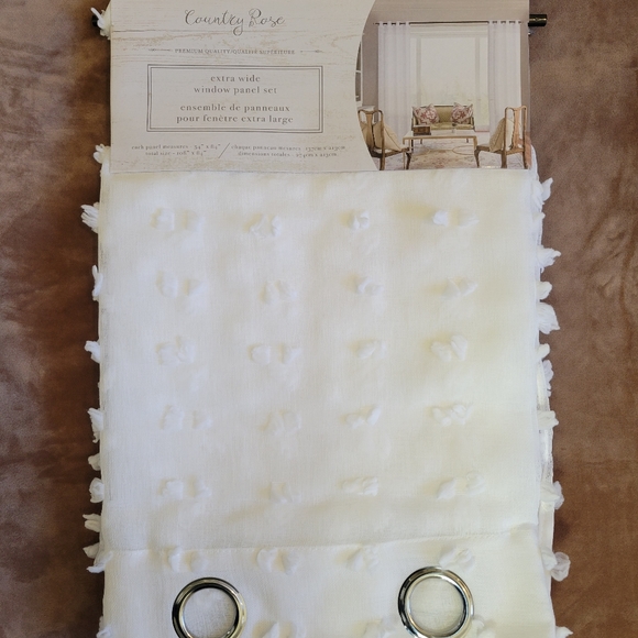 country rose | Accents | Country Rose Sheer White Extra Wide Window ...